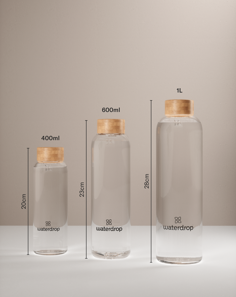 Order your robust glass drinking bottle | waterdrop®